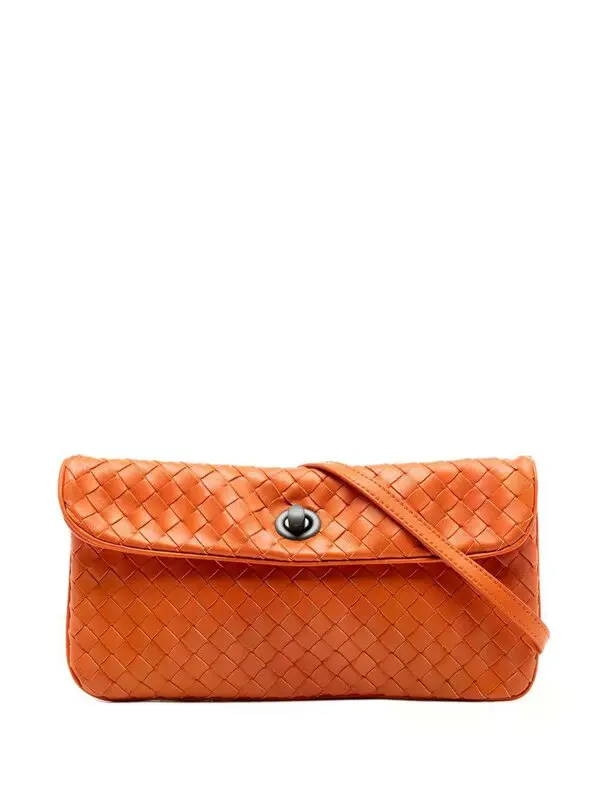 Bottega Veneta Mini Nappa Intrecciato Crossbody Bag - Orange