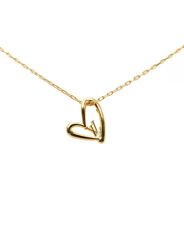 LOUIS VUITTON Fall In Love" Pendant Necklace - Gold