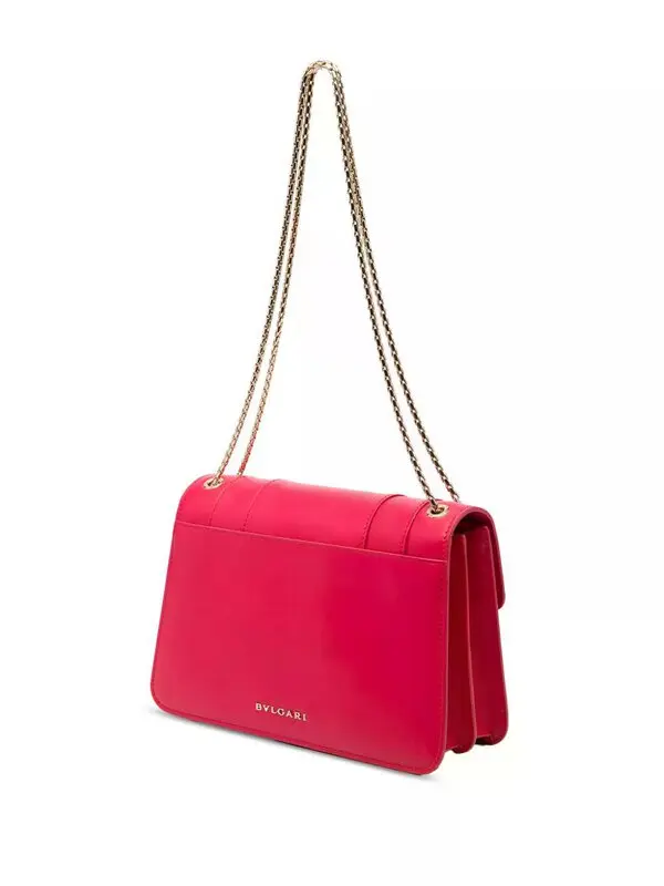 BVLGARI Calfskin Serpenti Forever Shoulder Bag - Pink