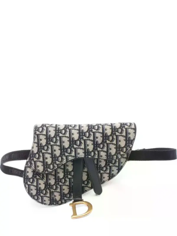 Dior Saddle Oblique Belt Bag - Blue