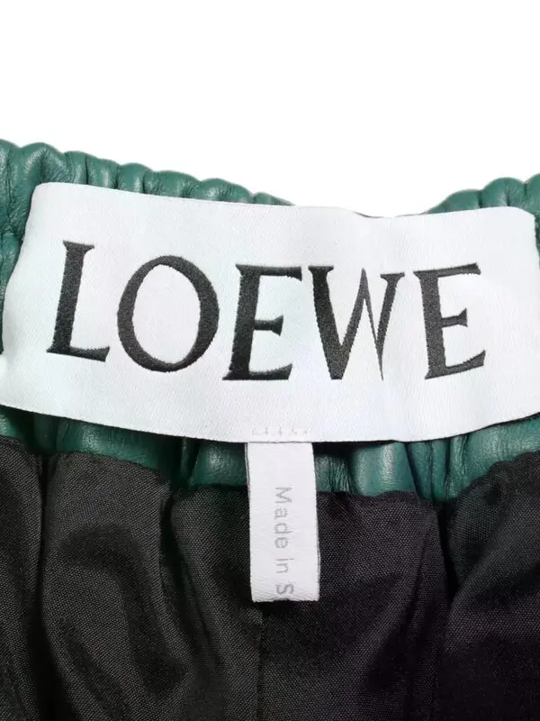 Loewe Anagram Motif Leather Shorts