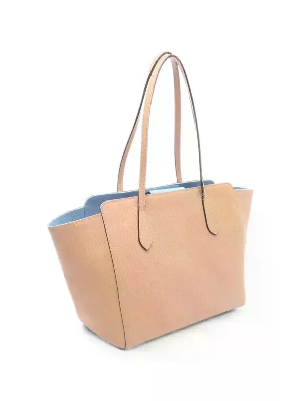 Gucci 2000s Swing Leather Tote Bag - Neutrals