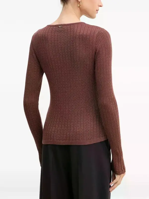 FRACOMINA Pointelle Knit Cut-out T-shirt