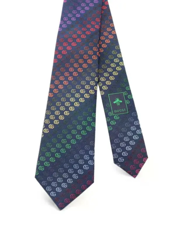 Gucci Gg Pattern Silk Neck Tie