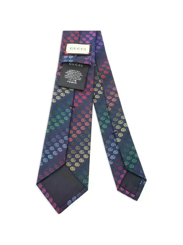 Gucci Gg Pattern Silk Neck Tie