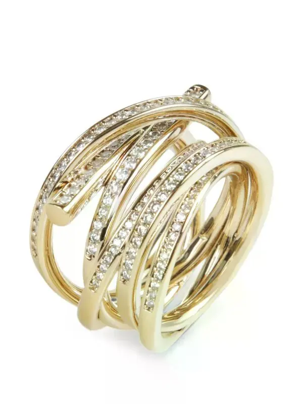 FERRAGAMO Crystal-embellished Multi-strand Ring - Gold