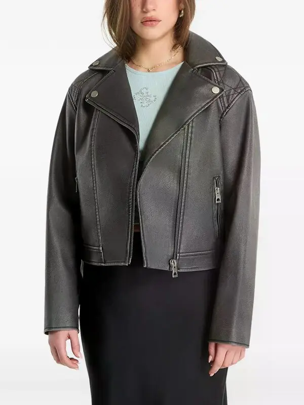 Guess Quilted Panel Belted Jacket