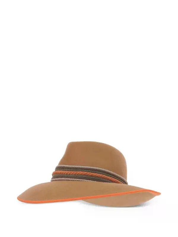 ALEXIA ALVAREZ DE TOLEDO Wide-brim Hat With Feather Detail