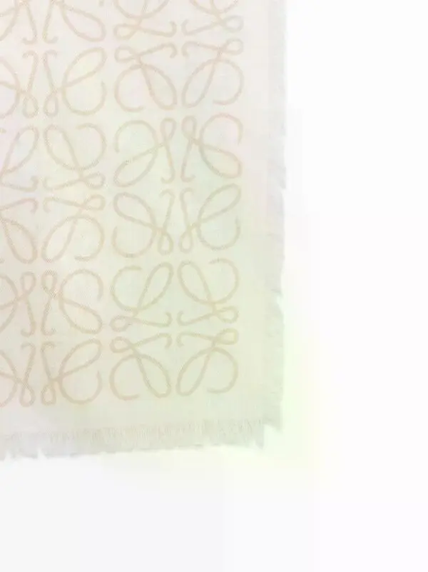 Loewe Anagram Frayed Scarf