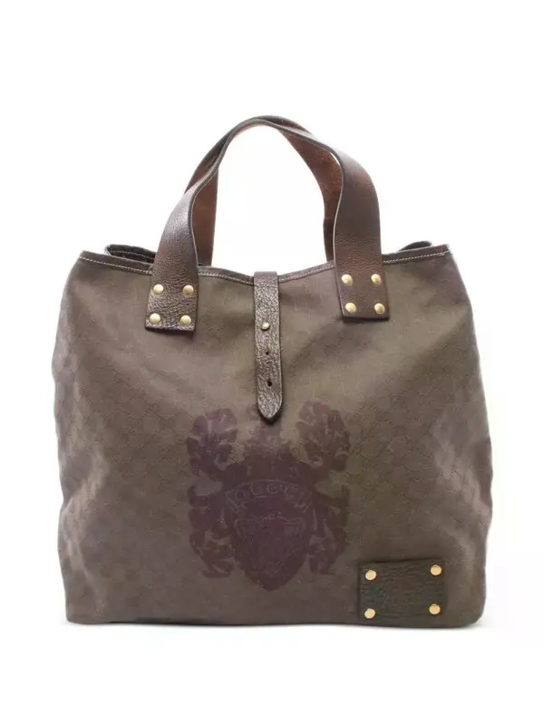 Gucci Large Gg Canvas Tote Bag - Brown