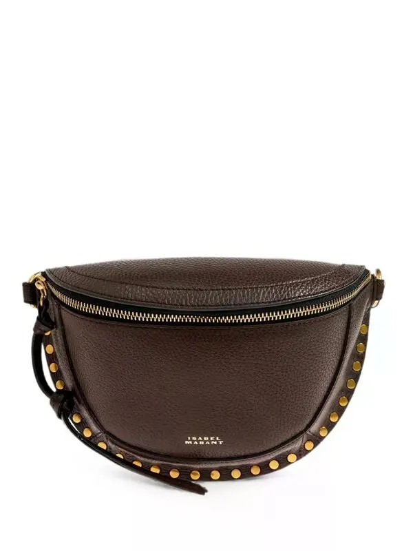 Isabel Marant Étoile Skano Stud-embellished Leather Shoulder Bag - Brown