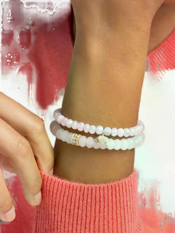 SYDNEY EVAN Grapolite Elephant Charm Diamond Bracelet
