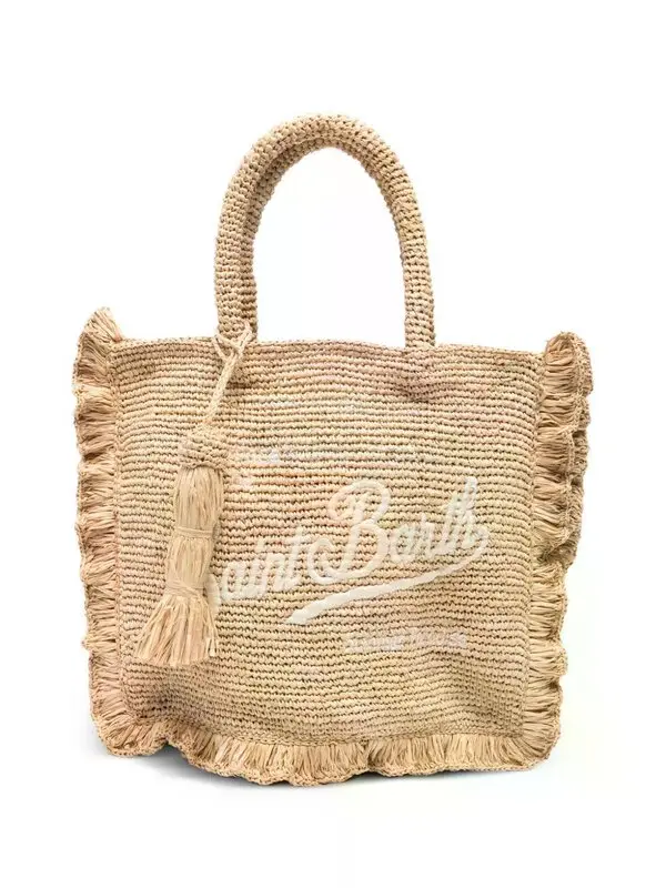 MC2 SAINT BARTH Embroidered Logo Tote Bag - Neutrals
