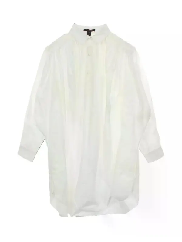 LOUIS VUITTON Pleated Detail Shirt Dress - White