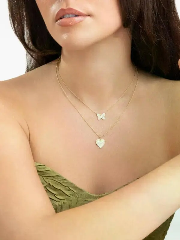 SYDNEY EVAN Butterfly Pendant Diamond Necklace
