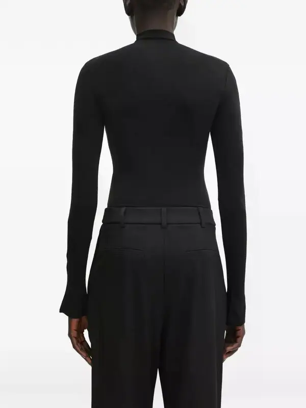 WRSTBHVR Amber Logo-print High-neck Bodysuit