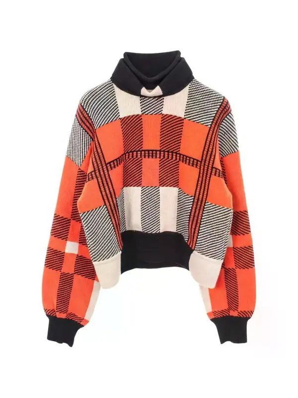 Hermès 2000s Geometric-pattern Turtleneck Sweater