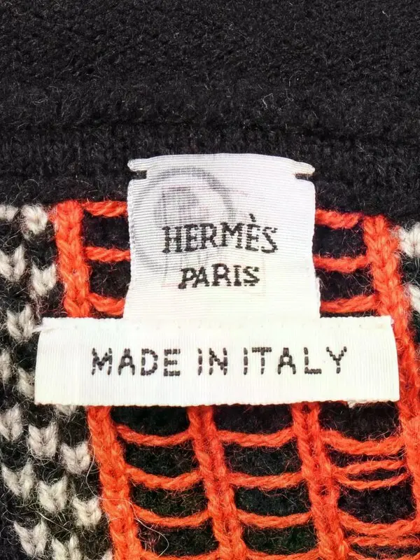 Hermès 2000s Geometric-pattern Turtleneck Sweater