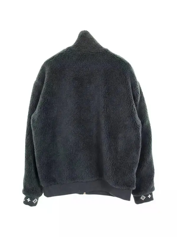 LOUIS VUITTON Fleece Jacket With Leather Patch - Green