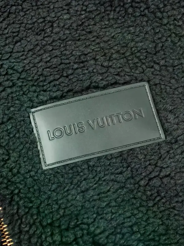 LOUIS VUITTON Fleece Jacket With Leather Patch
