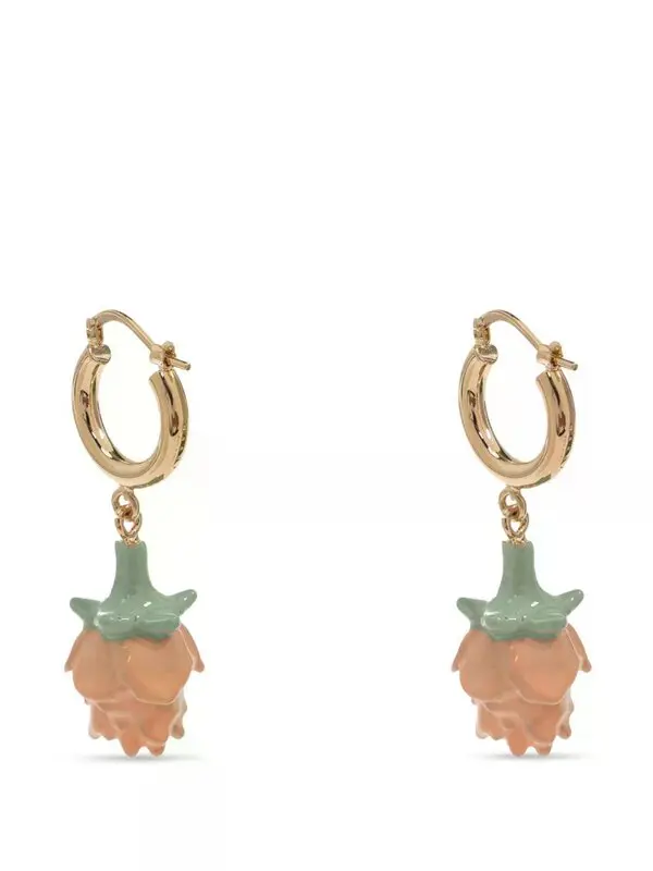 Marni Rose Pendant Hoop Earrings