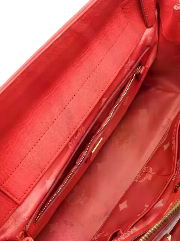Mcm 2000s Leather Tote Bag - Red