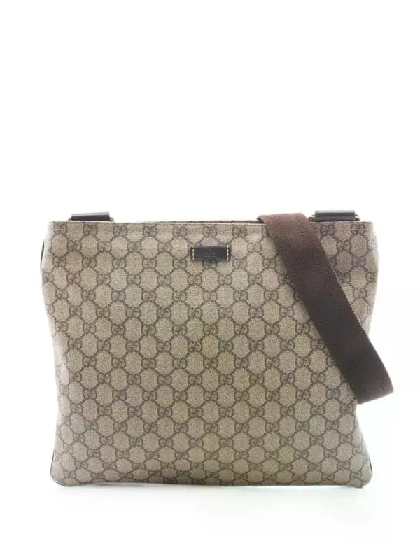 Gucci Gg Supreme Monogram Shoulder Bag - Neutrals