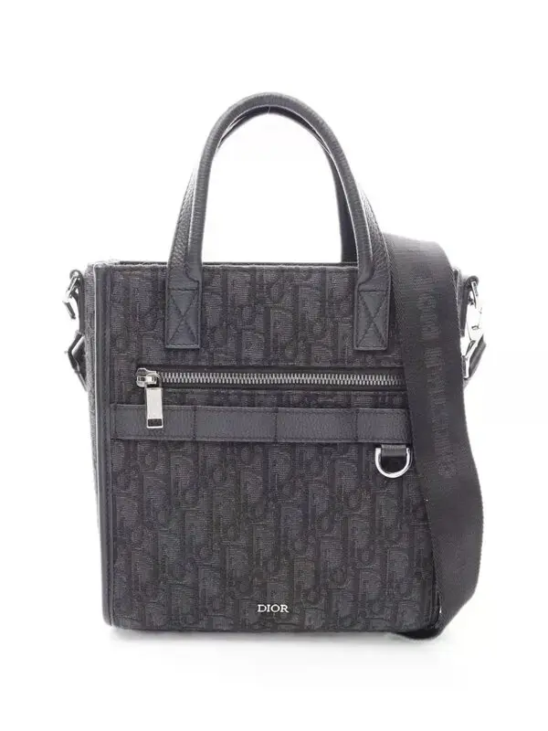 Dior 2000s Safari North-south Oblique Two-way Handbag - Black