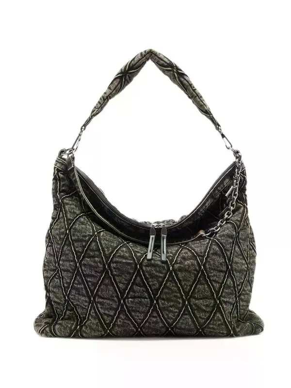 DIESEL® Charm-d Quilted Shoulder Bag - Grey
