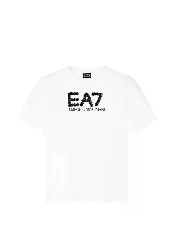 EA7 Sequin-embellished Logo T-shirt