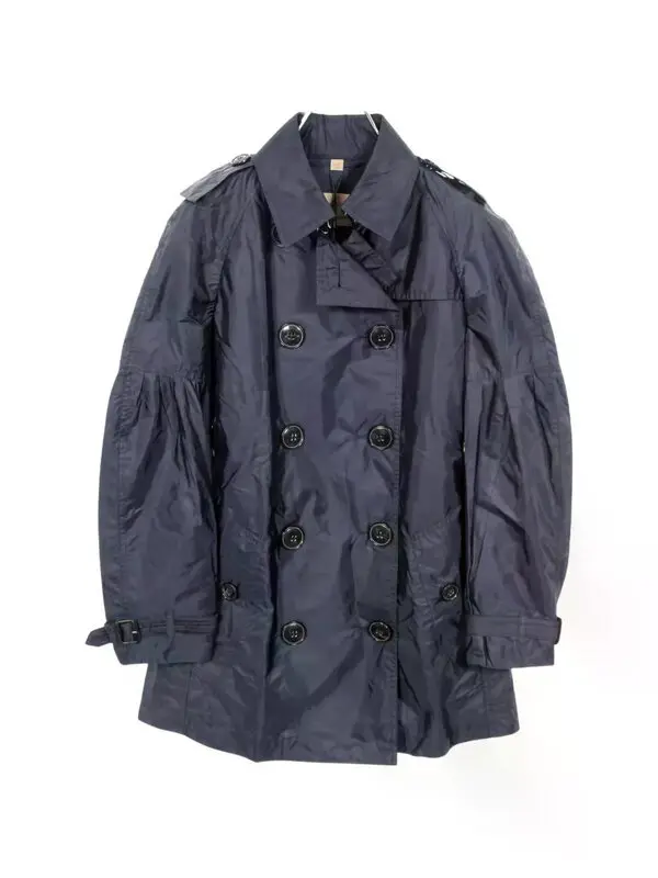 Burberry 1910s Double-breasted Trench Coat - Blue