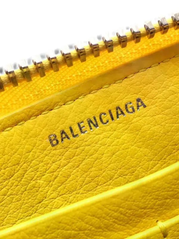 Balenciaga 2000s Paper Continental Leather Wallet