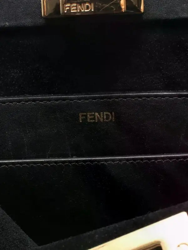 Fendi Peekaboo Leather Handbag - Black