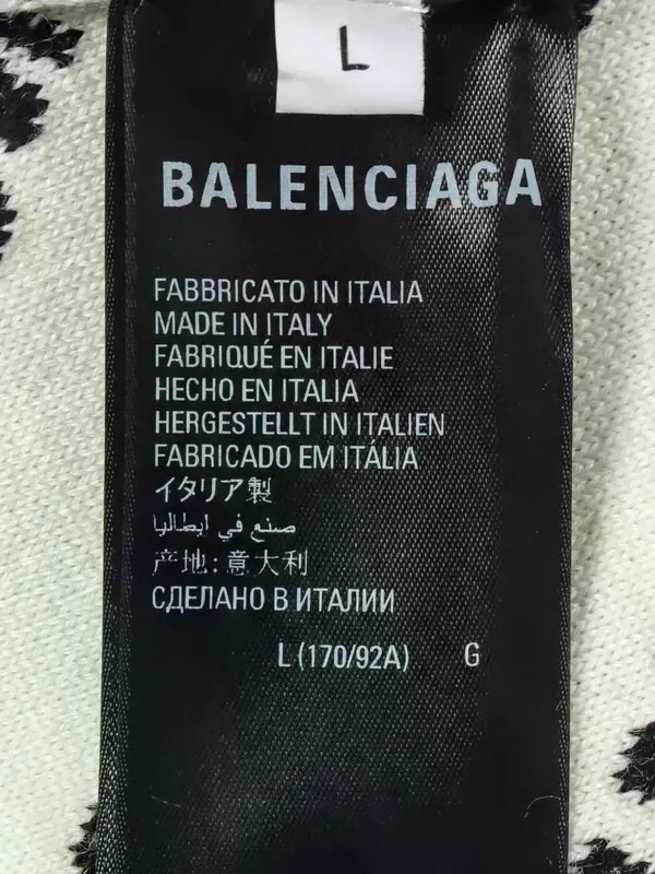 Balenciaga Logo-pattern Crew-neck Sweater - Black