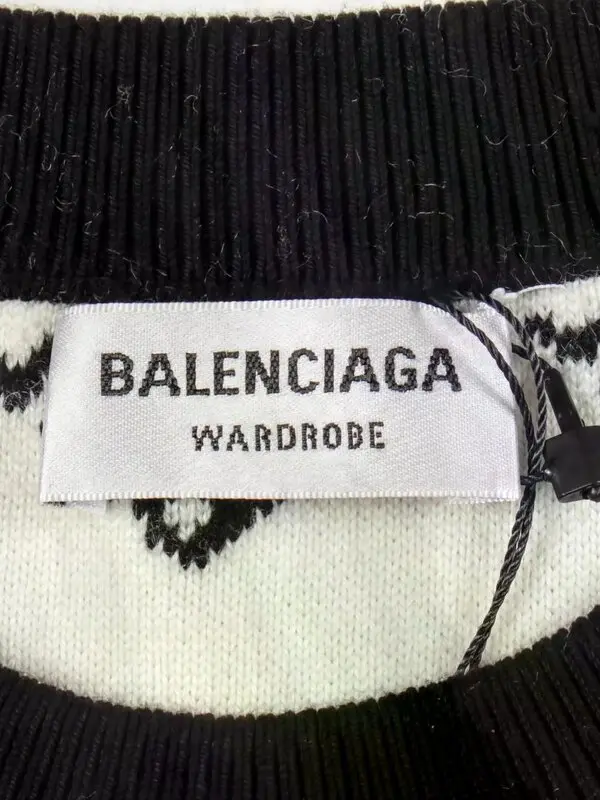 Balenciaga Logo-pattern Crew-neck Sweater