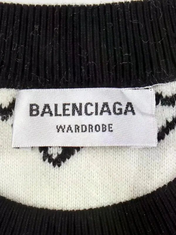 Balenciaga Logo Pattern Crew Neck Sweater