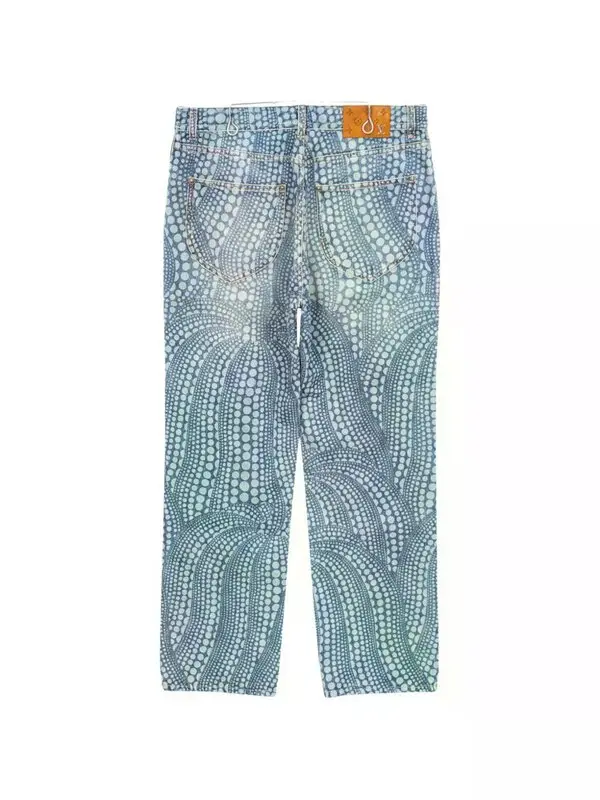 LOUIS VUITTON 1910s Pumpkin Print Denim Trousers
