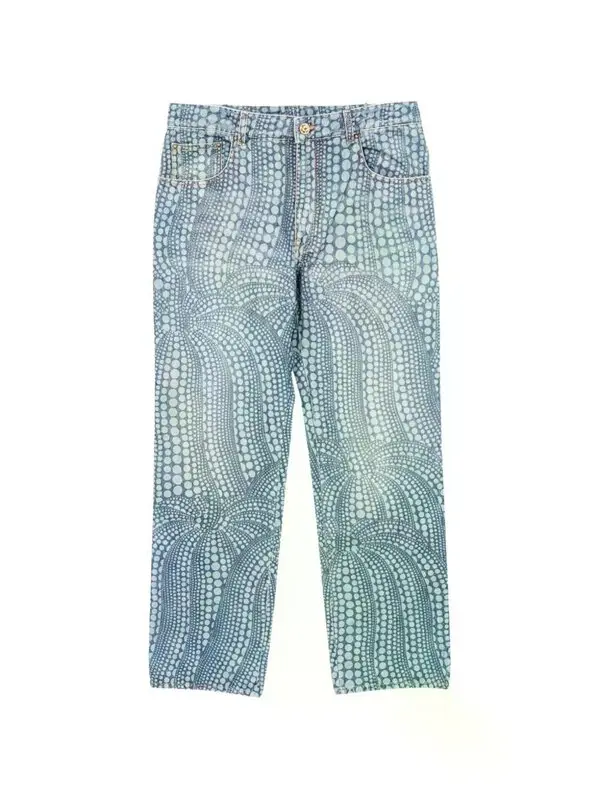 LOUIS VUITTON X Yayoi Kusama Allover Dots Denim Trousers