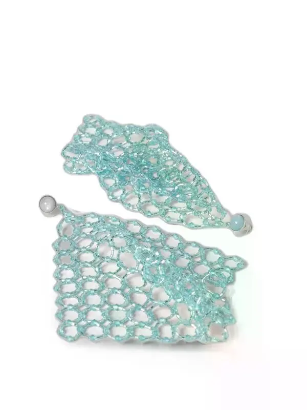 Emporio Armani Beaded Mesh Earrings