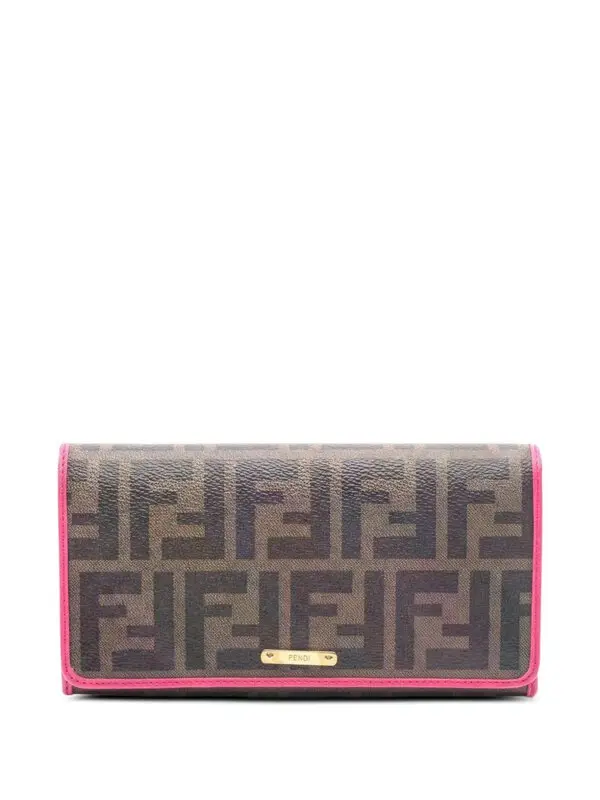 Fendi 2010s Zucca Bi-fold Long Wallet - Brown