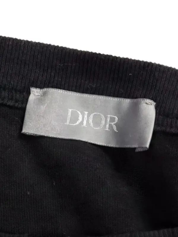 Dior X Erl 2010s Logo-embroidery T-shirt - Black