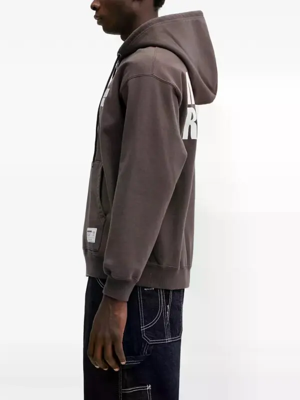 NEIGHBORHOOD Logo Print Zip-up Hoodie