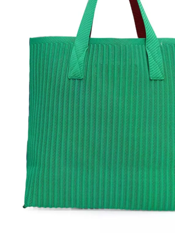 BENETTON Ribbed Knit Tote Bag