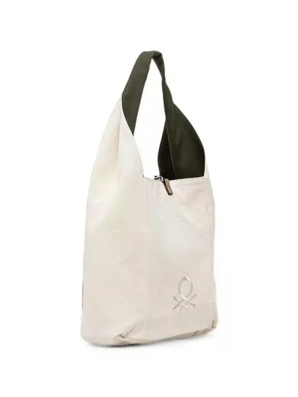 BENETTON Logo-embroidered Reversible Tote Bag