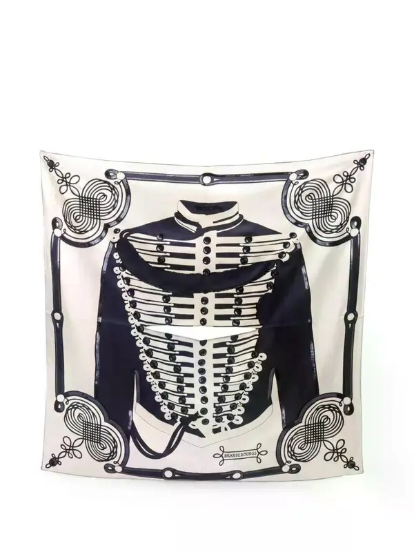 Hermès Brandebourgs Tattoo Silk Scarf