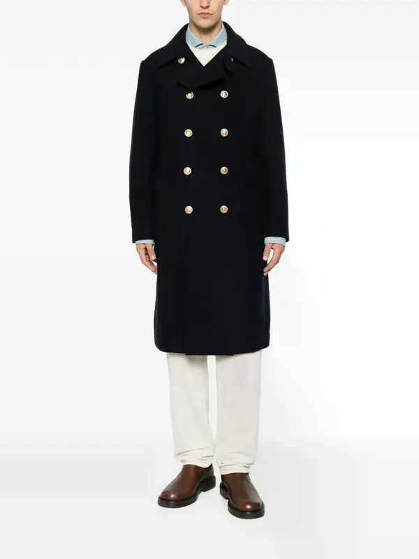 Brunello Cucinelli Double-breasted Coat - Blue