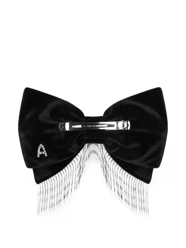 ANOUKI Crystal-embellished Velvet Hair Clip - Black
