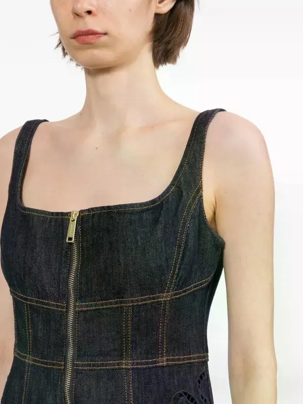 SELF-PORTRAIT Cut-out Flared-hem Midi Dress