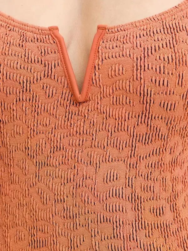 Bond Eye Crinkled Animal Print One Piece