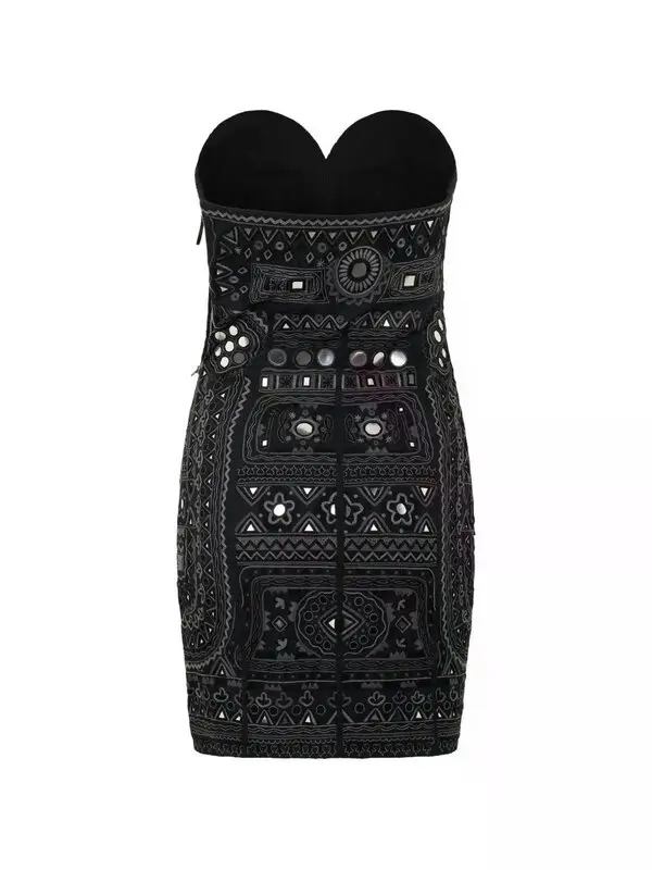 Moschino Sweetheart-neck Mini Dress - Black